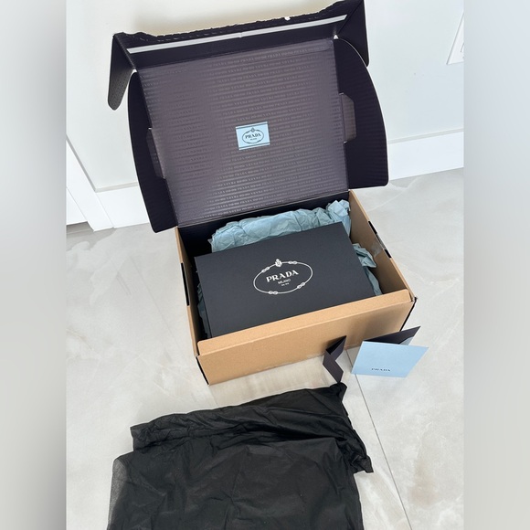 Prada | Accessories | Prada Mens Shoebox 2 Dust Bags Receipt Holder ...